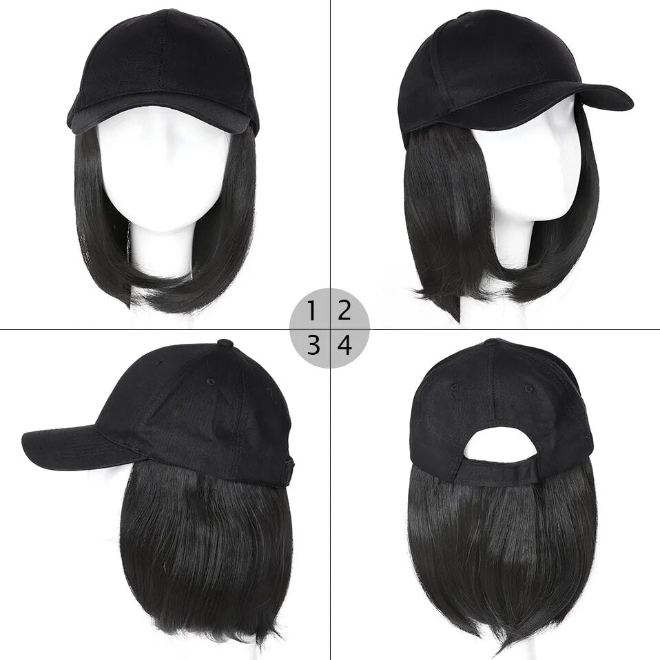 Bob Hair Wig Baseball Cap– Leccio - Small improvements in life