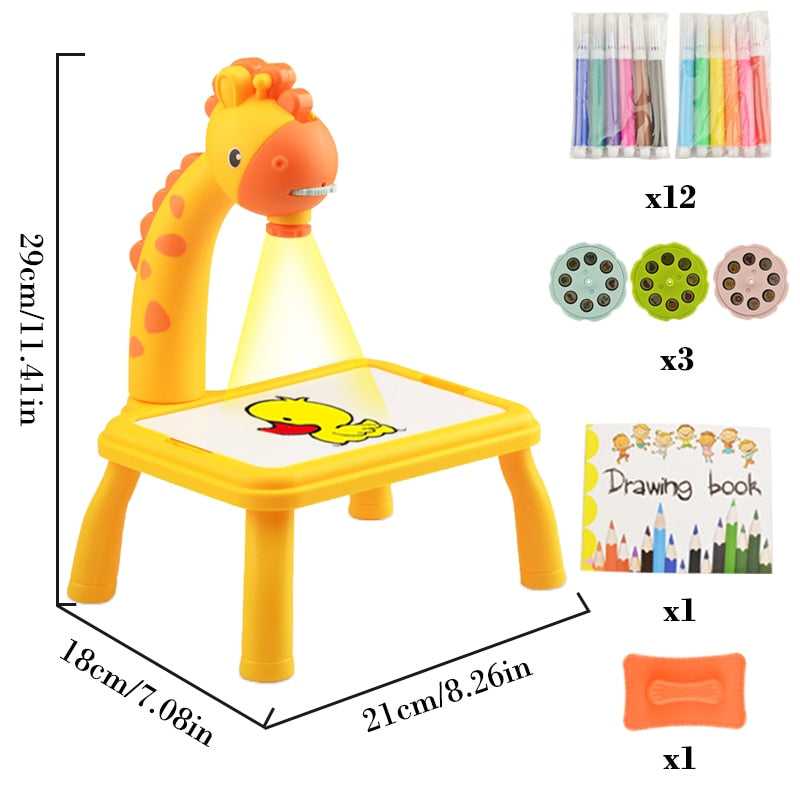 Mini Children Led Projector Art Drawing Table– Leccio - Small ...