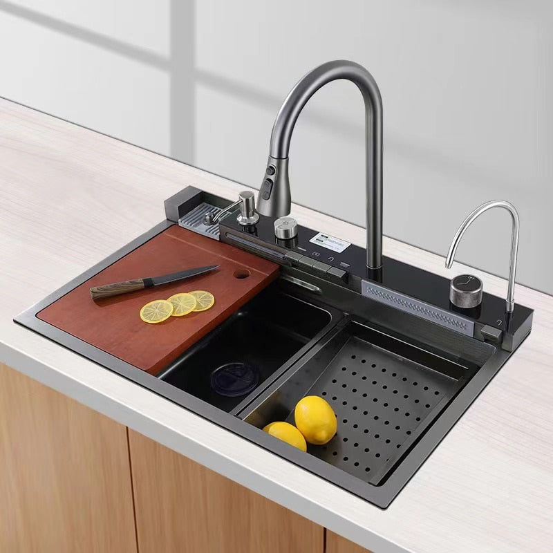 Smart Digital Waterfall Kitchen Sink– Leccio - Small improvements in life